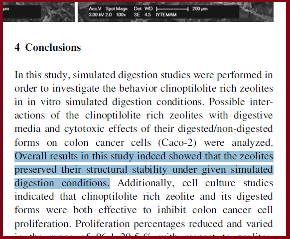Zeolite Clinoptilolite: Is it safe?